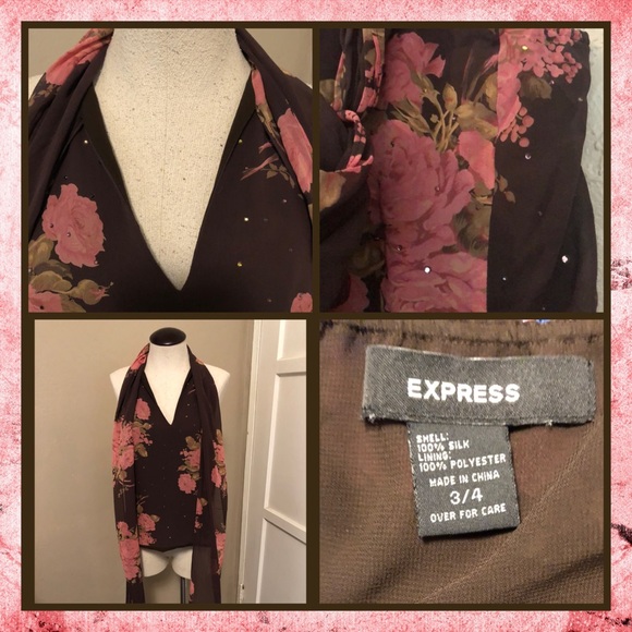 Express | Tops | Express Silk Halter Top Size 34 | Poshmark